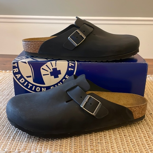 Birkenstock | Shoes | Birkenstock Boston Black | Poshmark